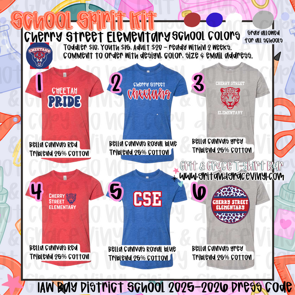 Cherry Street Elementary - School Spirit – Grit & Grace Vinyl